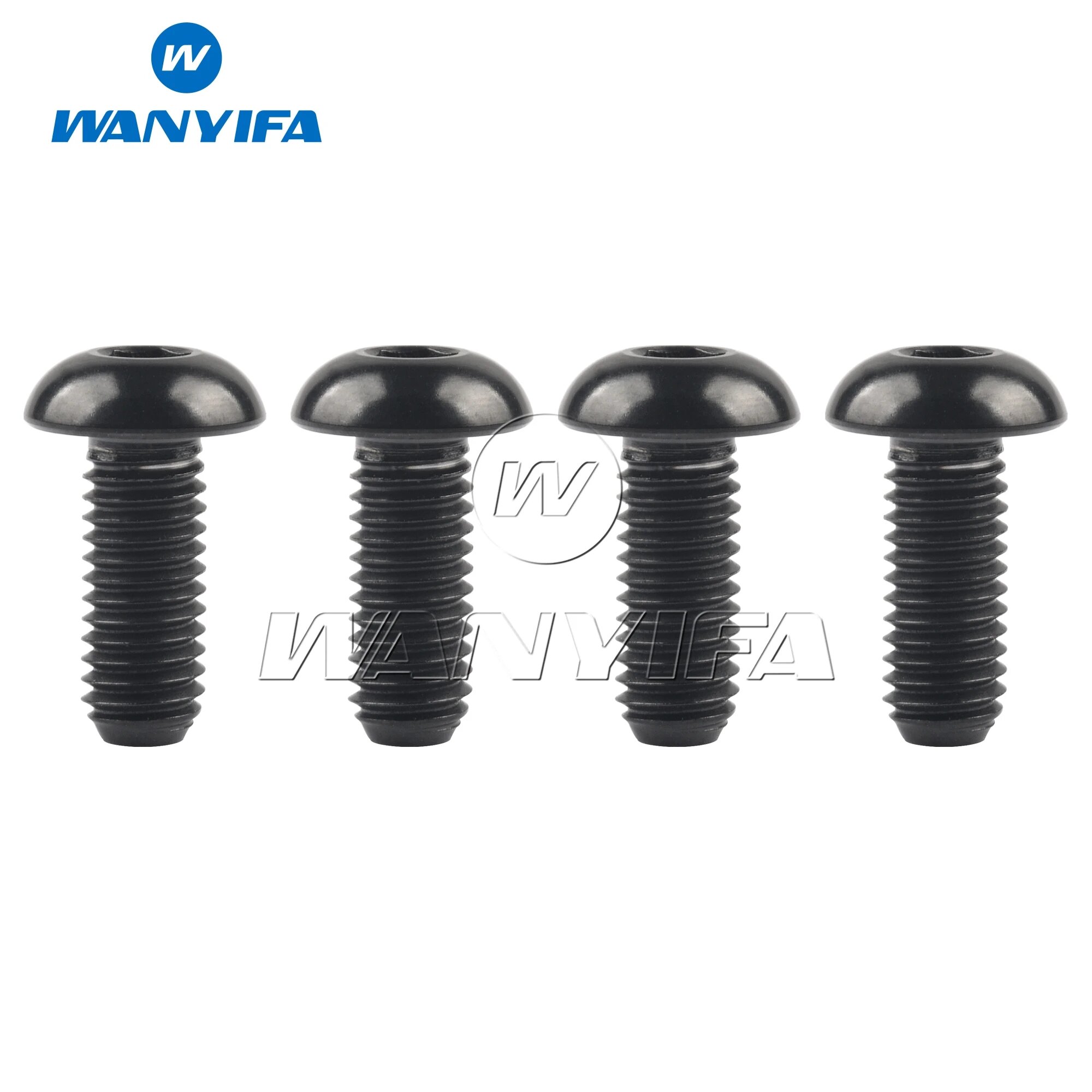 Титановые болты Wanyifa M5x8 M5x10 M5x12 M5x15 мм черный, 18mm