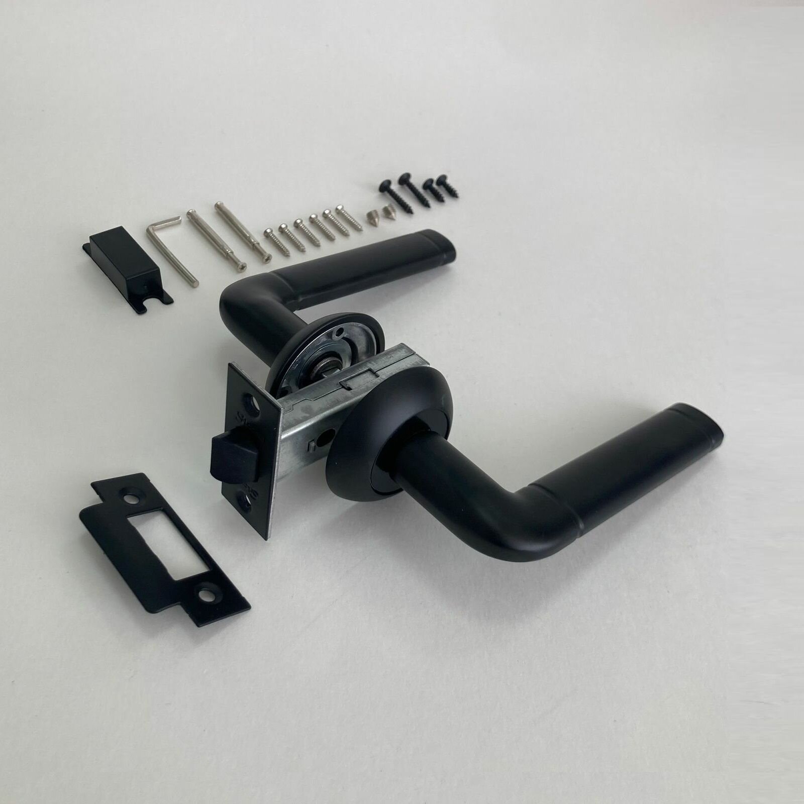 Комплект ручек S-Locked с защелкой без запирания чёрный