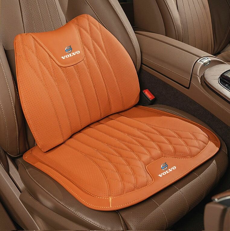 Подушка на сиденье ортопедическая Volvo рыжая 2шт