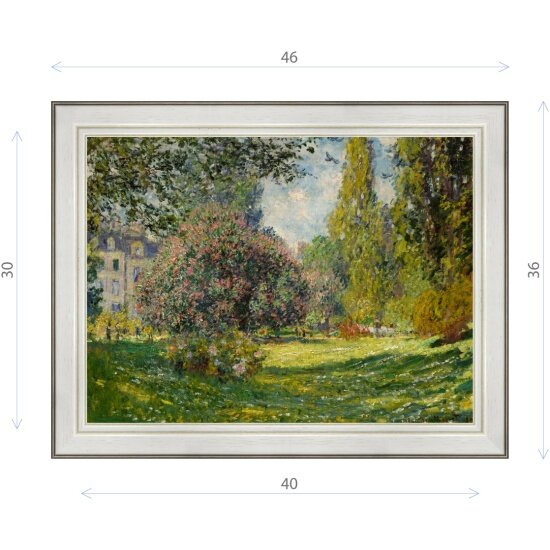 Картина Декор Депо Клода Моне Парк Монсо Матовая бумага в раме без стекла 36х46 см, DDK44721E20W40H30P24