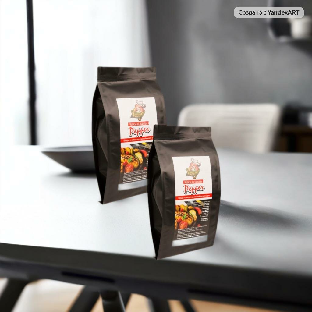 Чипсы Vassy Из Мяса Курицы "Pepper", 100 гр.( 2 шт. по 50 гр.) Double Pack.