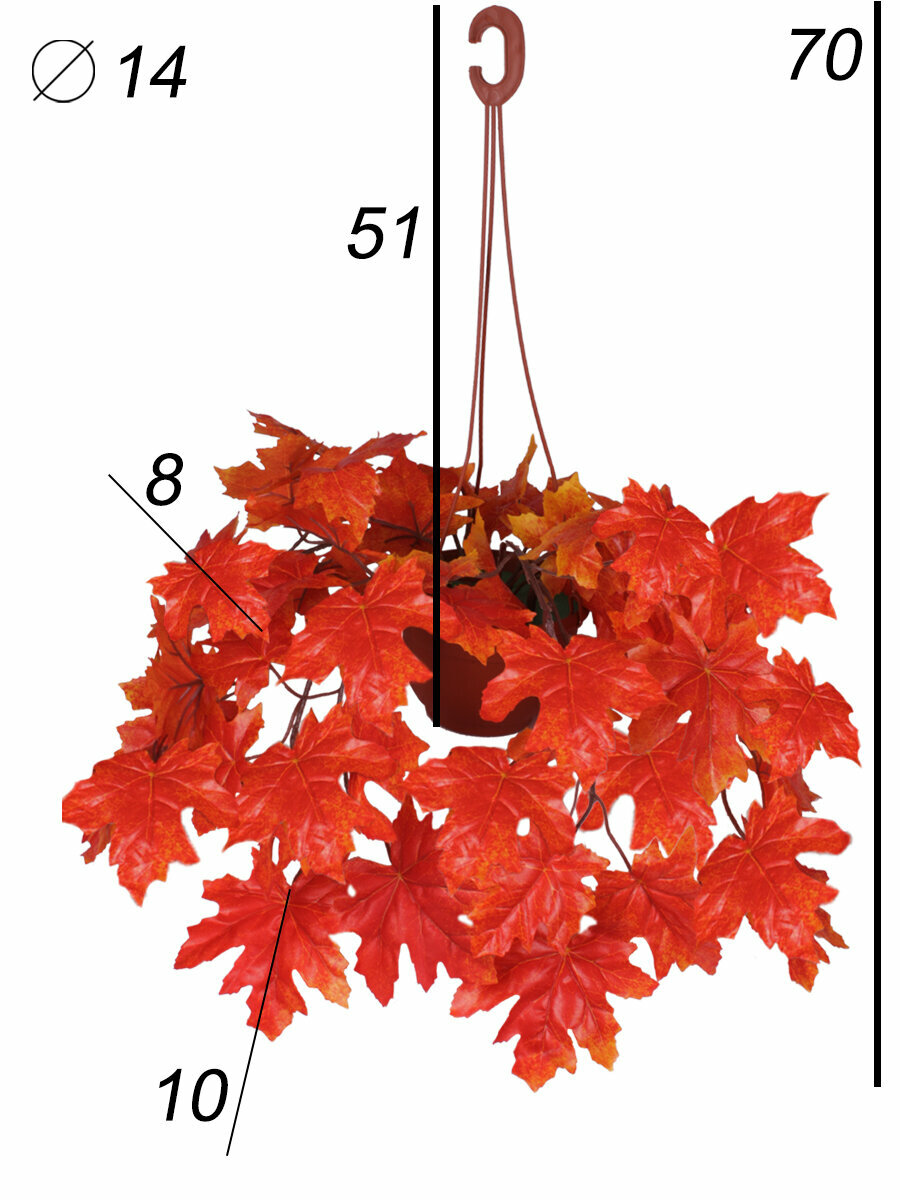 Искусственные Свисающие кусты в подвесном кашпо от бренда Holodilova