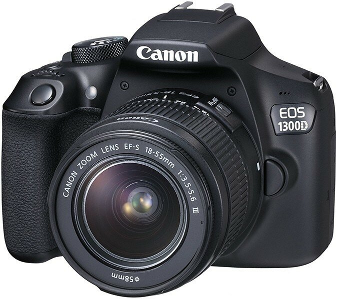 Фотоаппарат Canon EOS 1300D Kit 18-55mm f/3.5-5.6 DC III, черный