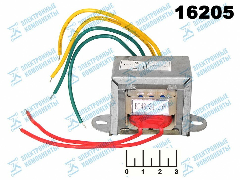 Трансформатор 2*12V 0.6A EI-48*31