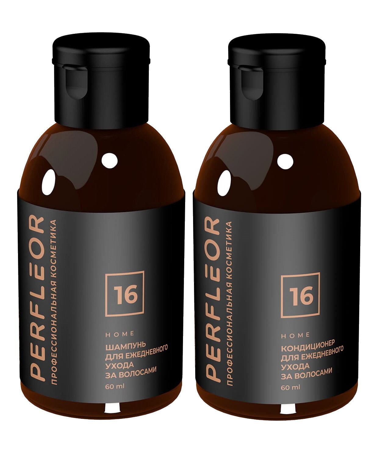 Набор Perfleor Шампунь и кондиционер Ежедневный уход для нормальных волос 16 от Perfleor, 60 мл + 60 мл