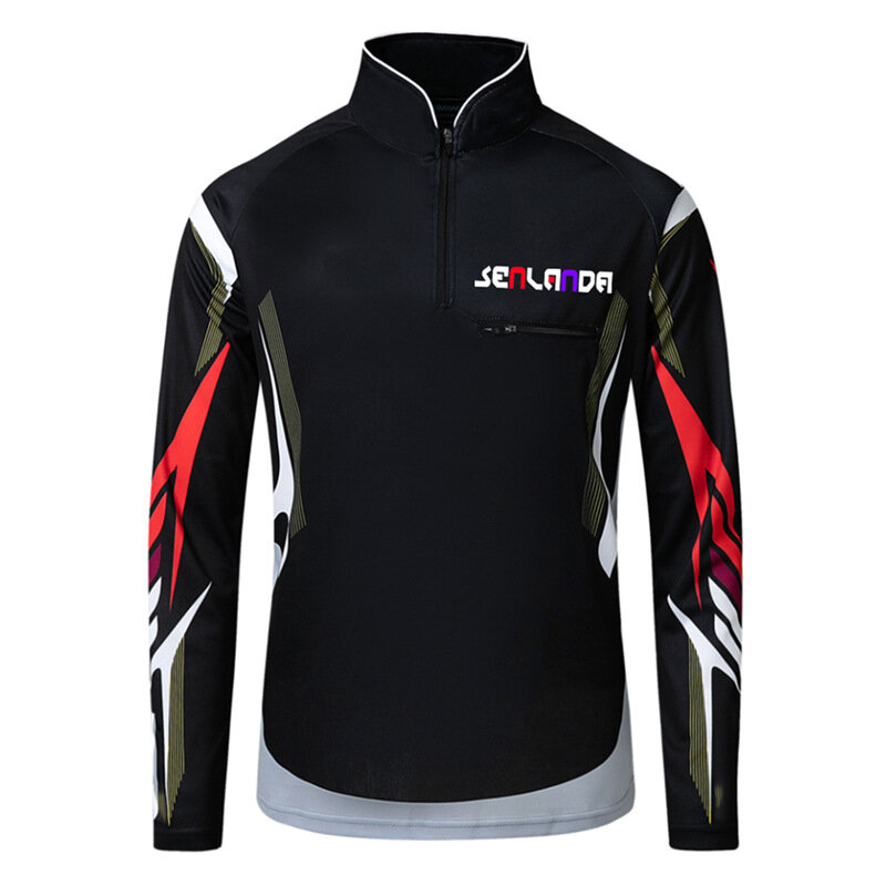 Уличная одежда для рыбалки, быстросохнущая, дышащая, черная, XXL