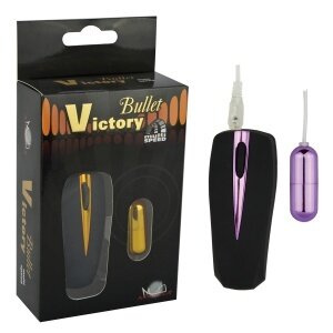 Виброяйцо "Victory bullet" фиолетовый металлик, abs