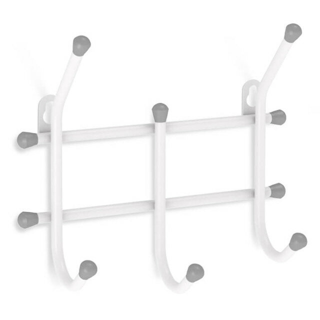 Sheffilton настенная вешалка 5 крючков 206х95х220 мм белый/серый для прихожей