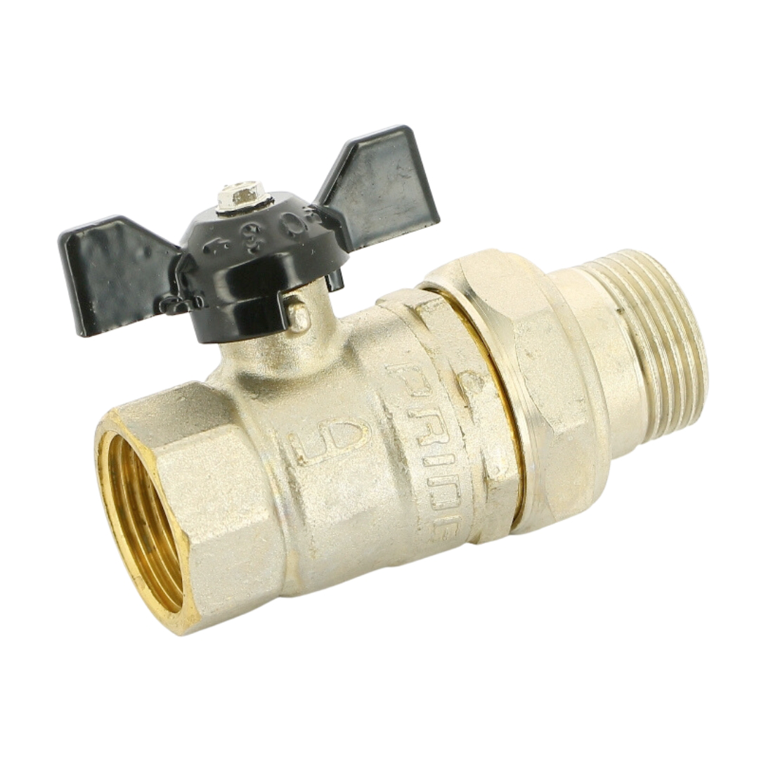 Кран шаровый с разъемным соединением LD Pride НВ 1/2" - полный проход, бабочка