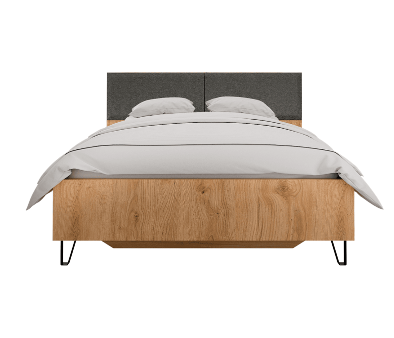 Кровать БРВ Мебель GRACE LOZ160х200 с подъемным механизмом без основания Дуб наварра/ Графит