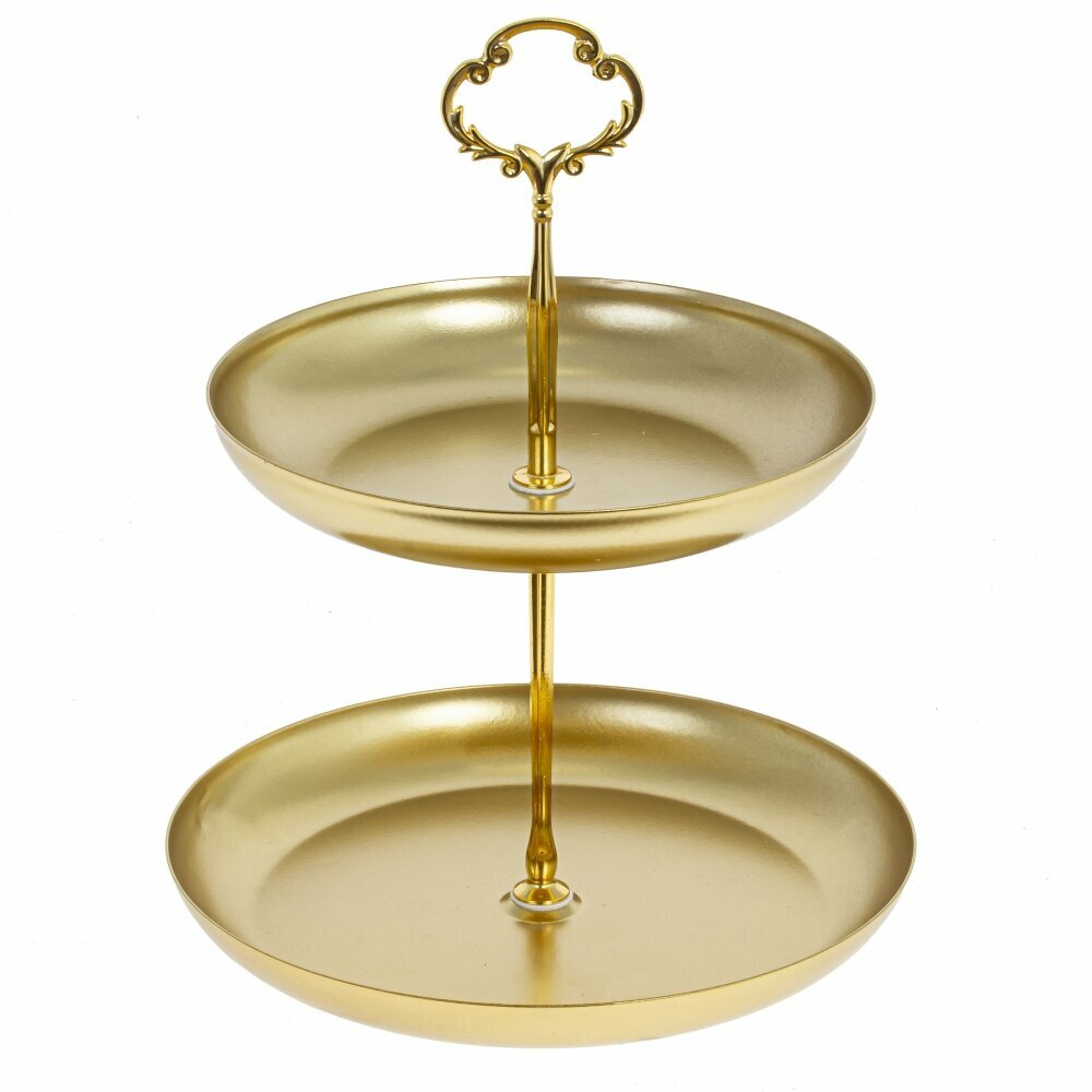 Ваза для фруктов 2-х ярусная, 19,5*19,5*26 см KSM-757702