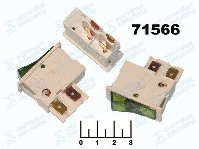 Выключатель 250/6.3 250V 6.3A ВК-42 зеленый 4 контакта БК