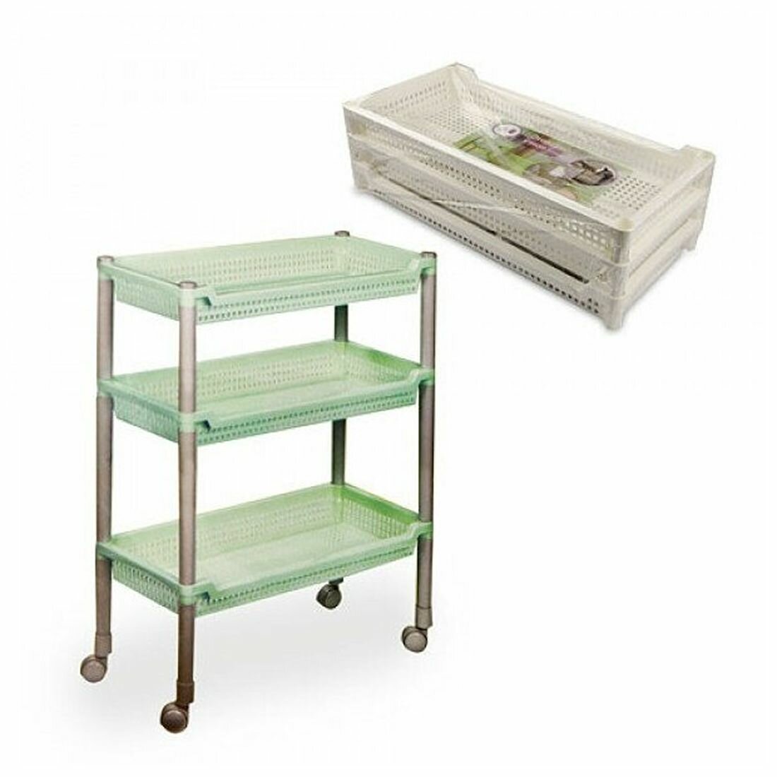 Этажерка Флер узкая (3 полки)