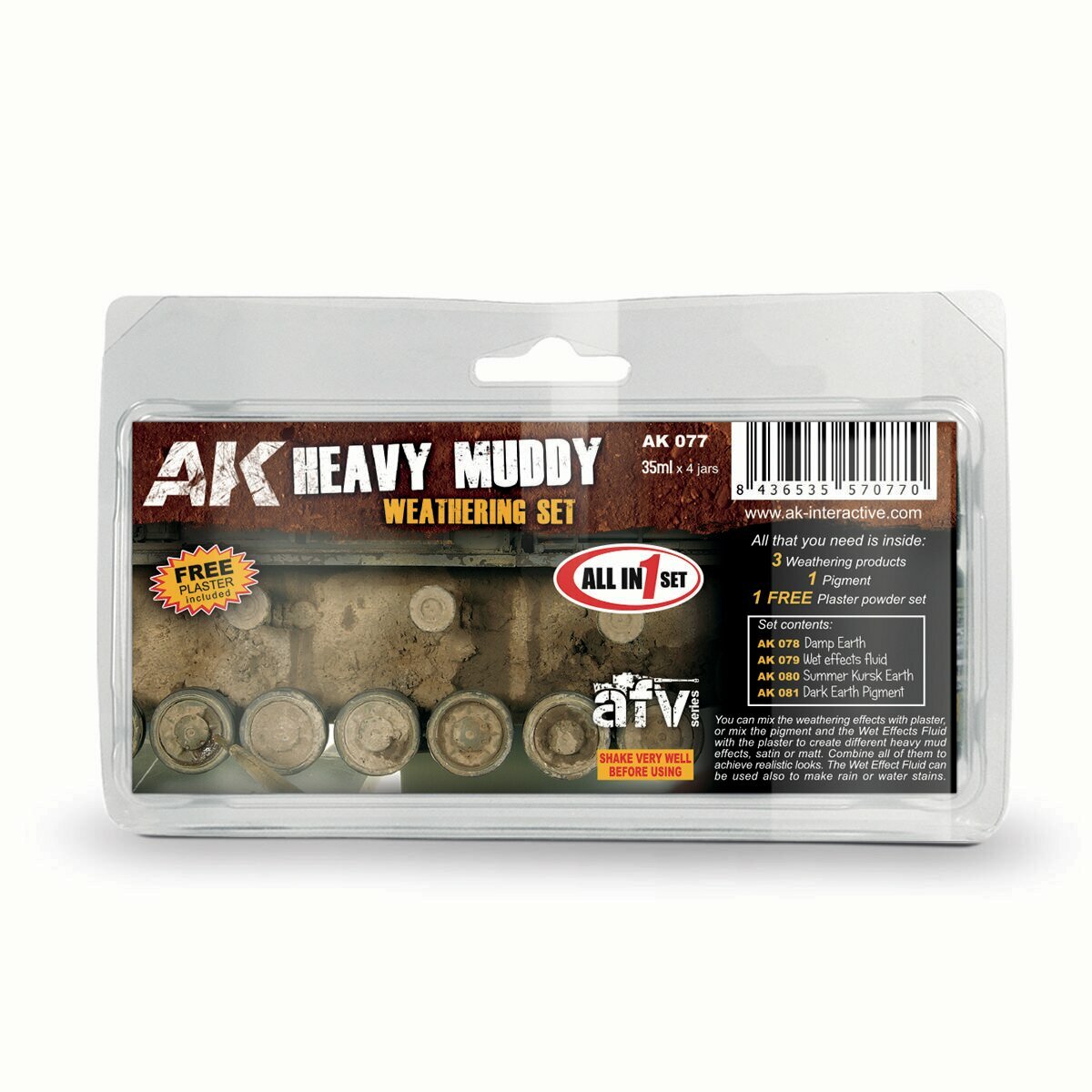 Набор красок AK Interactive Heavy Muddy Set