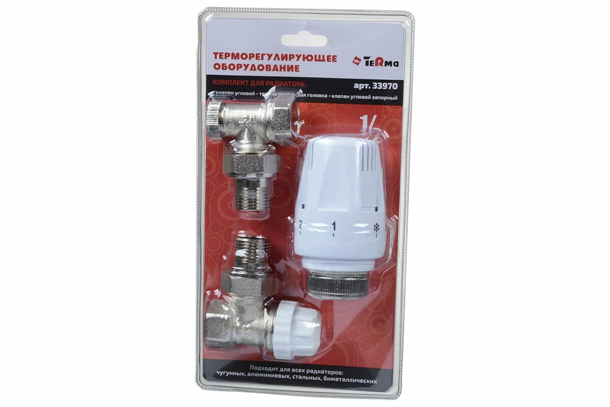 Terma Комплект термост. д/радиатора угловой 1/2" (33970) 26246