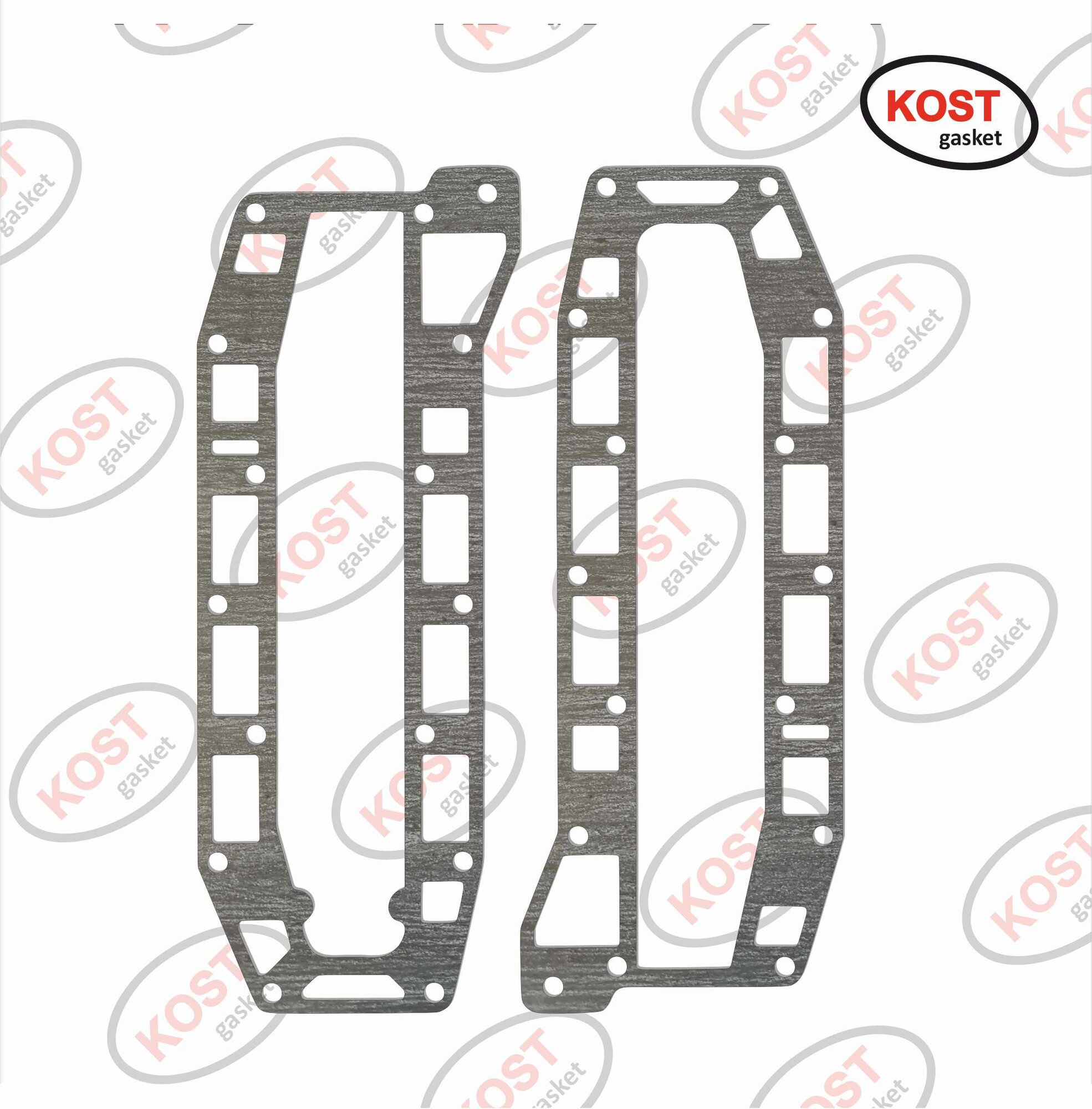 Прокладки выпускного коллектора (внутренняя и внешняя крышки) для YAMAHA 25/40H/40V/50D/50H (Арт. 6H4-41112-A0, 6H4-41114-00)