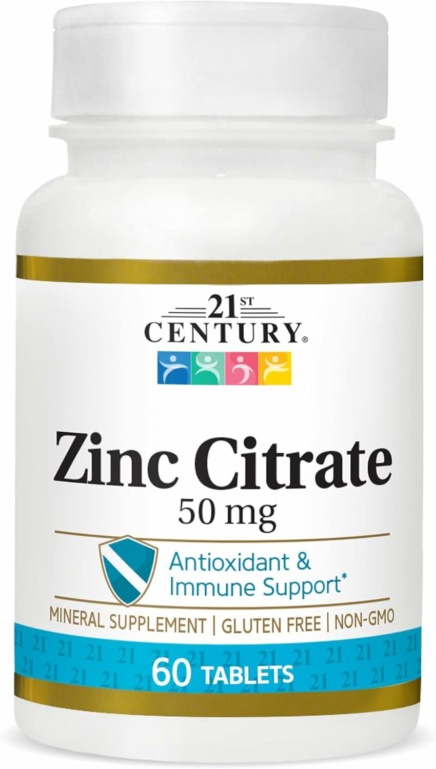 21st Century Zinc Citrate 50 mg 60 tablets (Цитрат цинка)