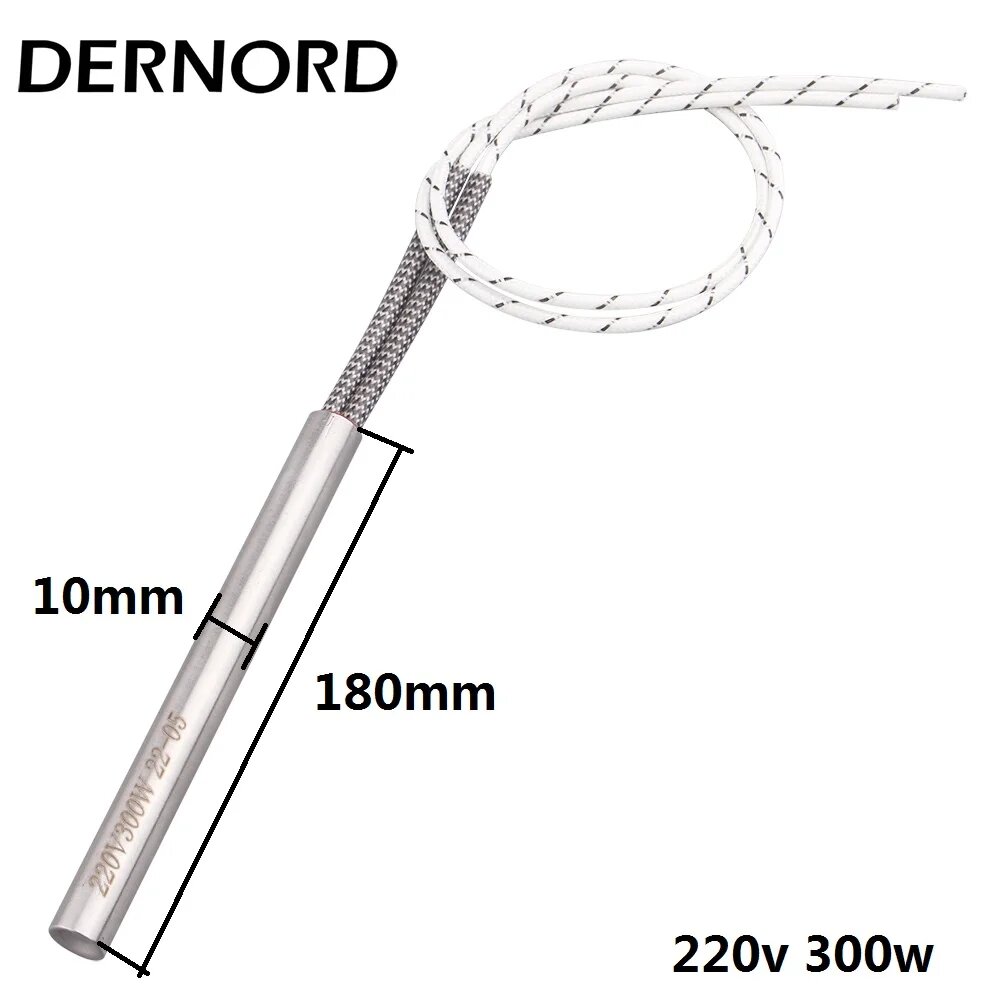 DERNORD Картридж нагревательный 220В 300Вт 10x180mm