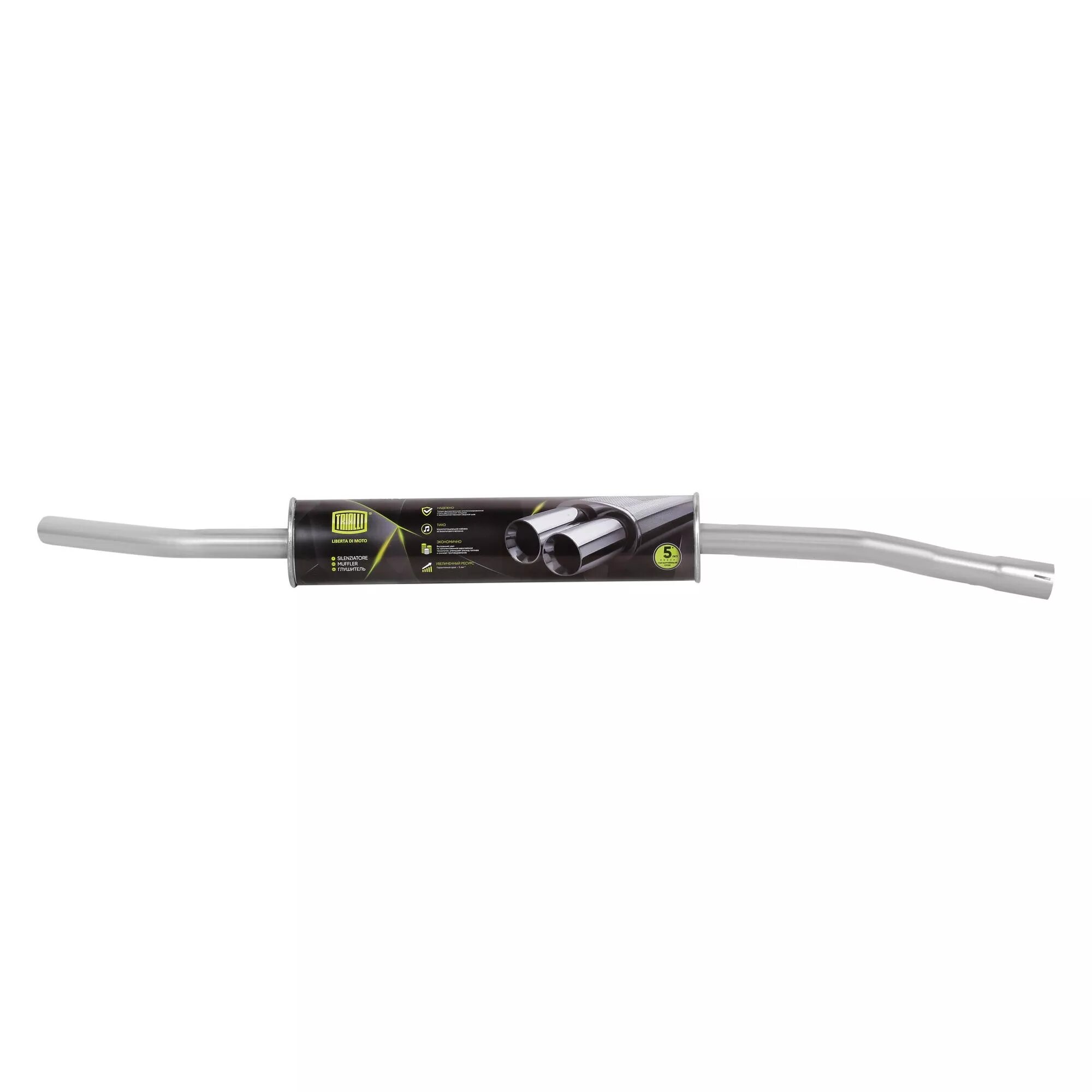 Глушитель доп. (резонатор) ВАЗ-2121 алюм. (TRIALLI)