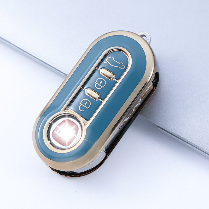 Серый чехол для ключа автомобиля под FIAT 500, Bravo и Opel Blazo - Прочный защитный чехол совместимый с Iveco EuroCargo