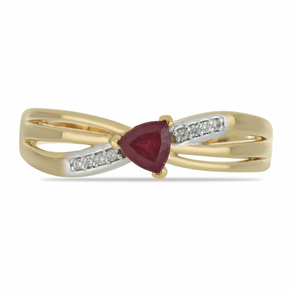 Кольцо, серебро, 925 проба, рубин, циркон