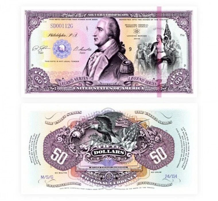 50 долларов 2019 США серебряный сертификат, фэнтези, сувенирная копия, банкноты и купюры редкие коллекционные