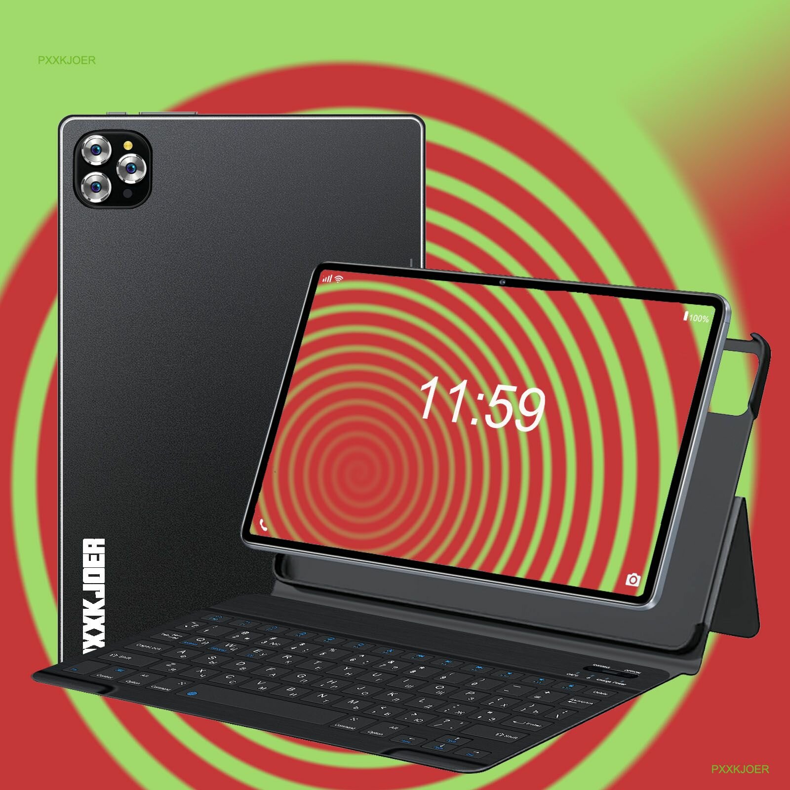 Планшет PXXKJOER P31, Android 12, 10.36", 512GB/12GB, 5G, клавиатура