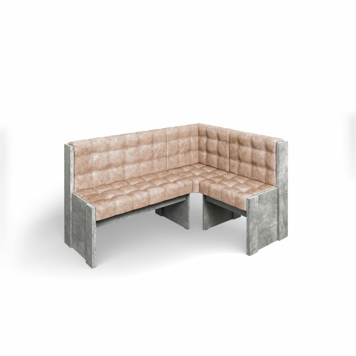 Скамья угловая Брайтон Ателье Светлое/Велюр Латте