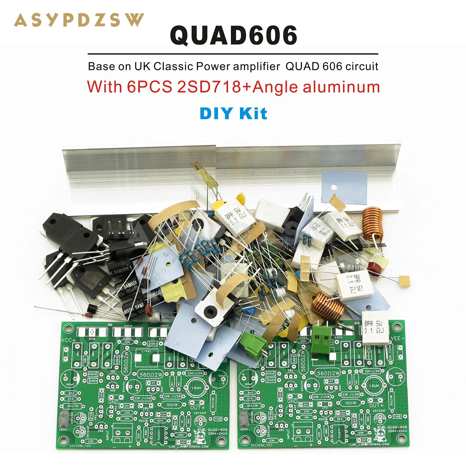 ASYPDZSW QUAD606 DIY Kit стереоусилитель 250Вт/250Вт