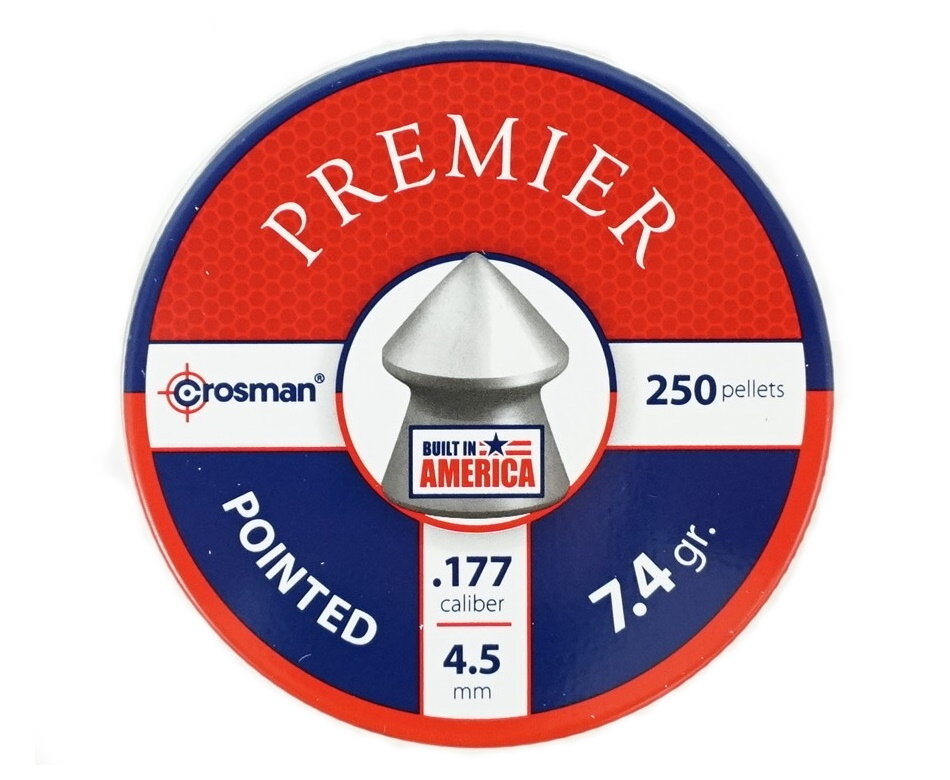 Пули пневматические Crosman Premier Pointed 4.5 мм, 0,48 гр. (250 штук)