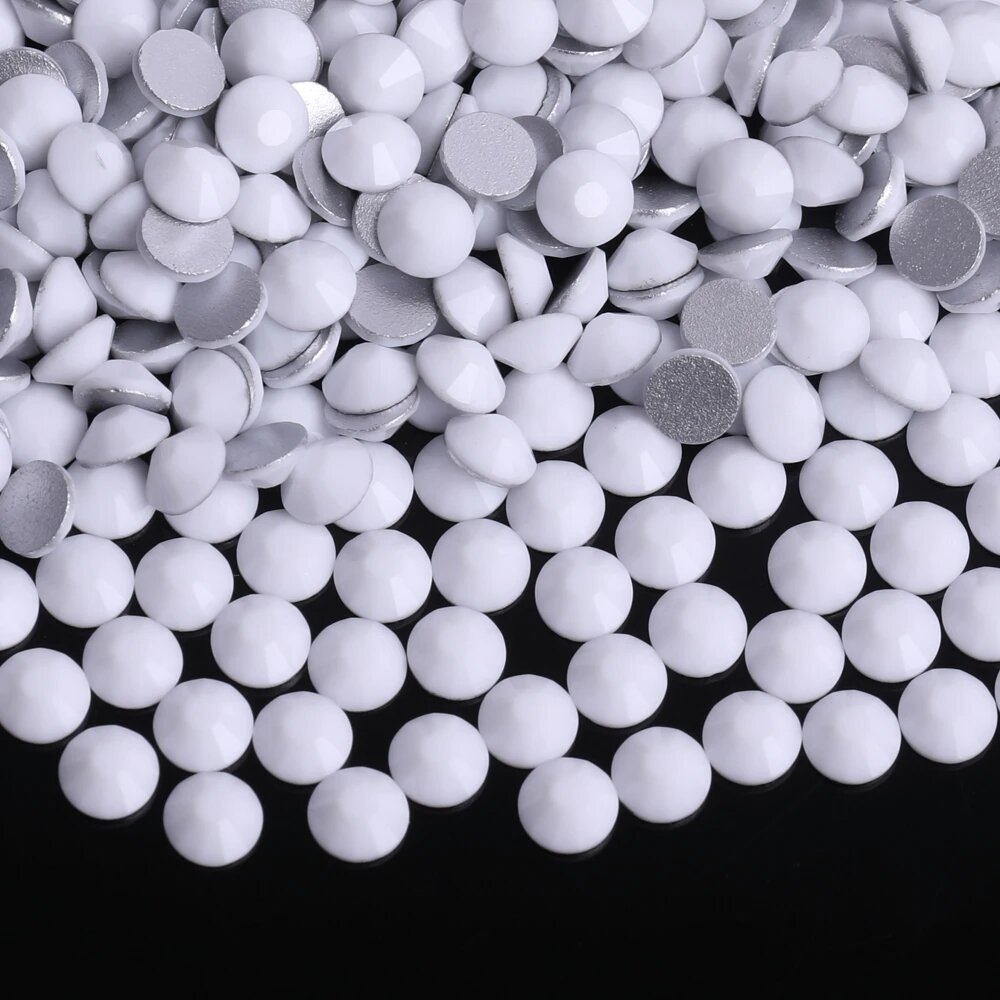 Белые стеклянные стразы для ногтей SS6-SS30 SS10-1440Pcs