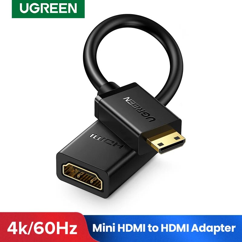 Mini HDMI to HDMI адаптер Ugreen, Metal Grey — фото 1