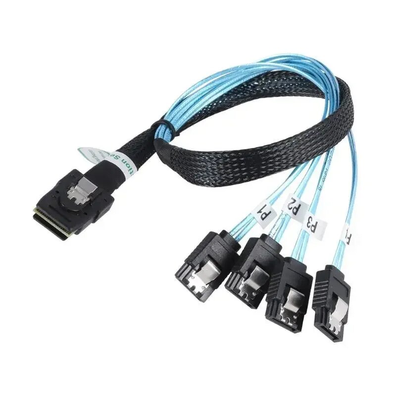 Кабель SAS SATA Mini-SAS SFF-8087 - 4 SATA Cabledeconn G01 0.5M