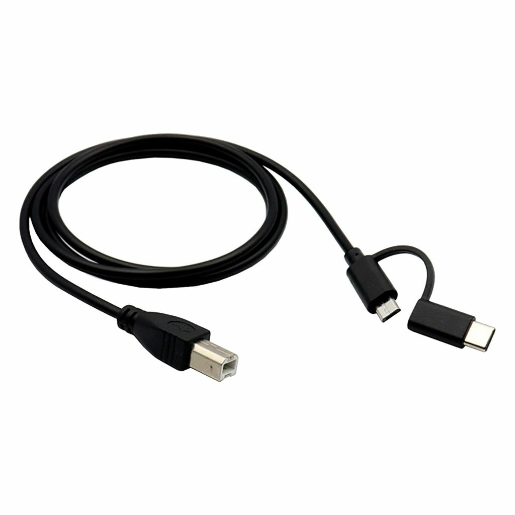 Аудио-Кабель для передачи данных принтера Type C/Micro к USB B-1 м