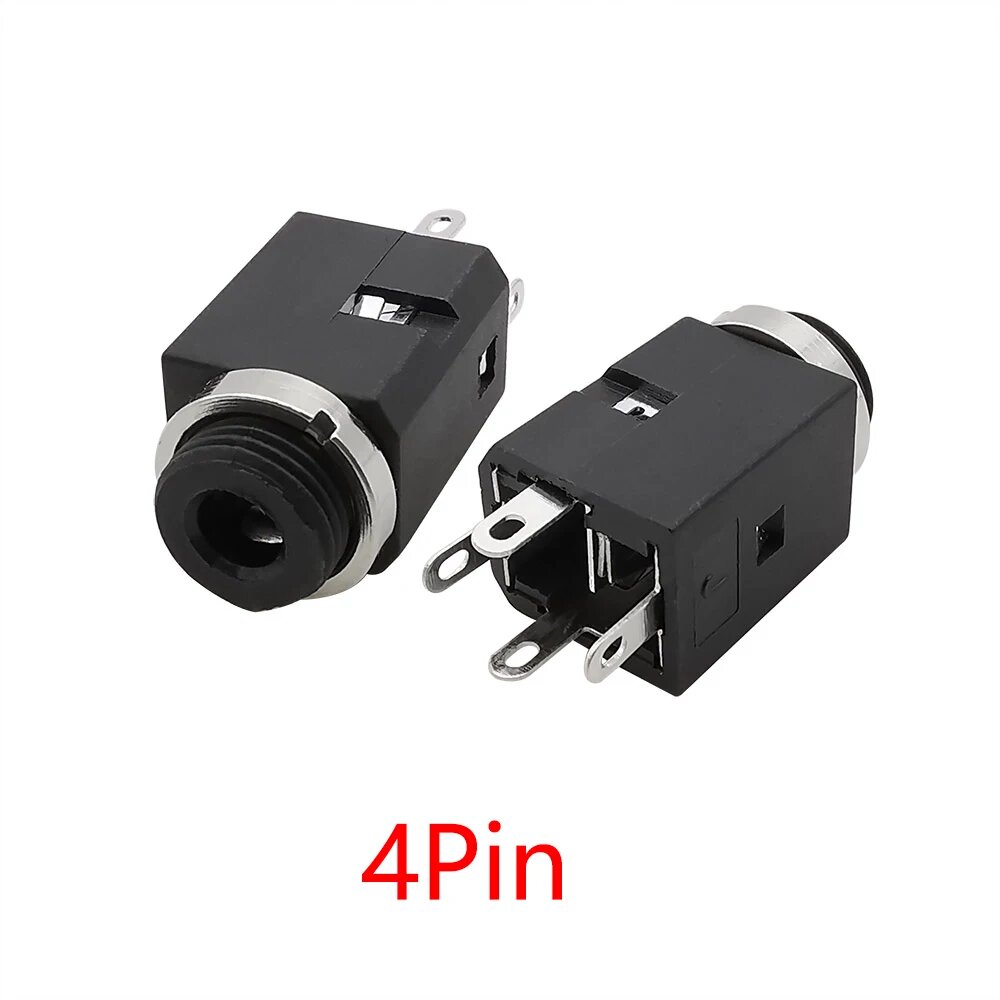 Разъемы для наушников PJ-341 3,5 мм 2/3/5 шт 2Pcs, 4Pin