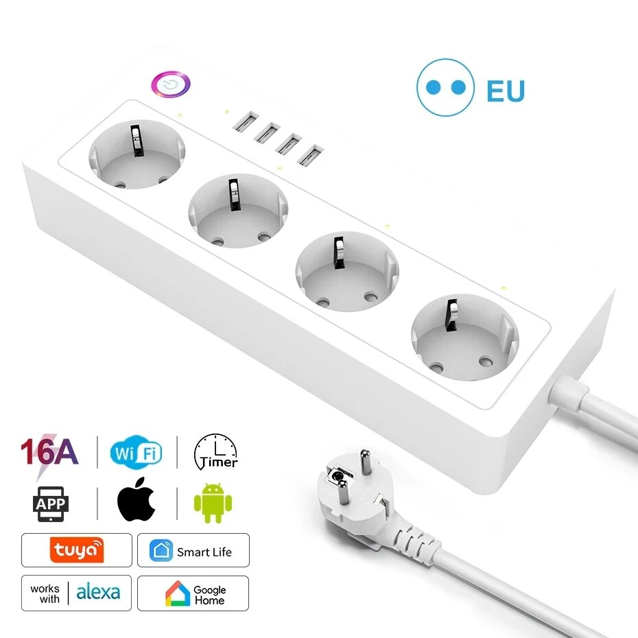 Умная розетка Wi-Fi CBE EU Smart Power Strip