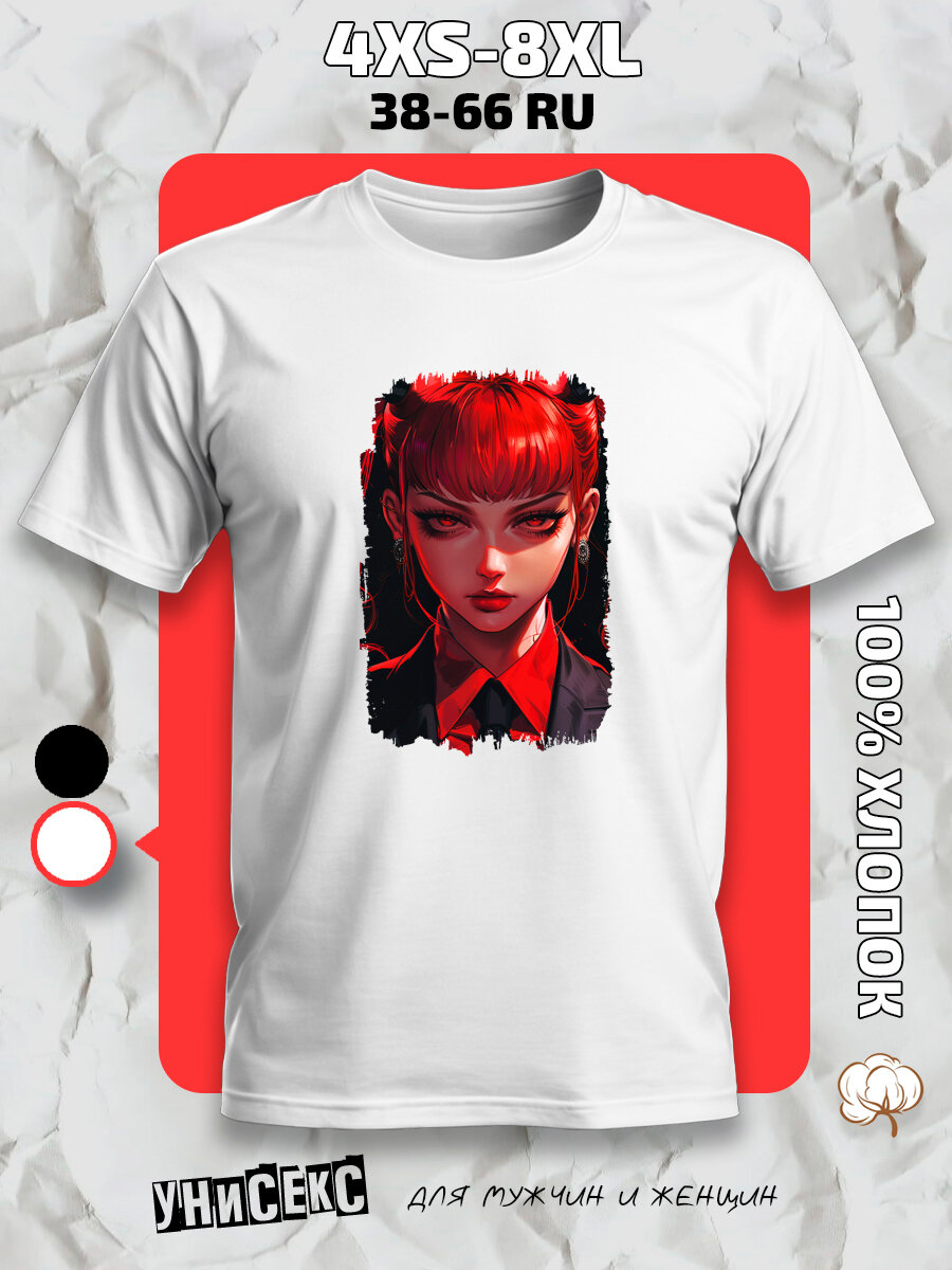 Футболка с принтом девушкой