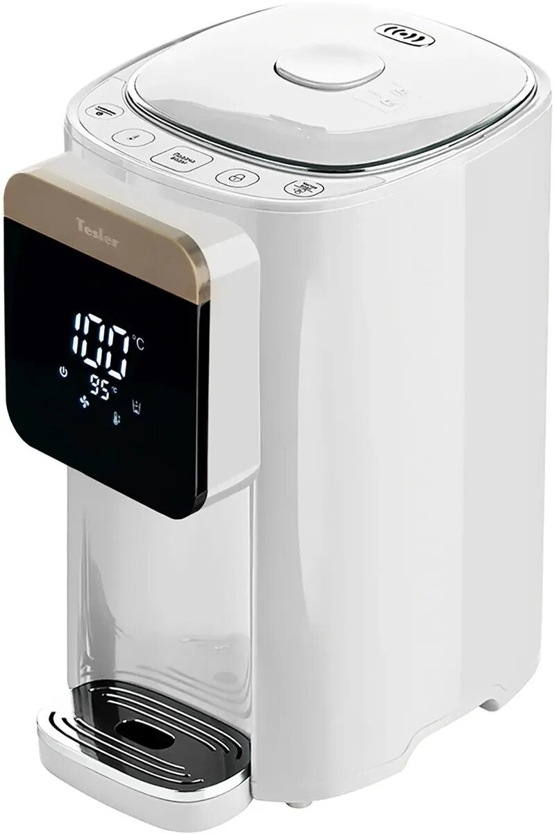 Термопот Tesler TP-5045, металл/пластик, 5 л, 1200 Вт, блокировка без воды, белый