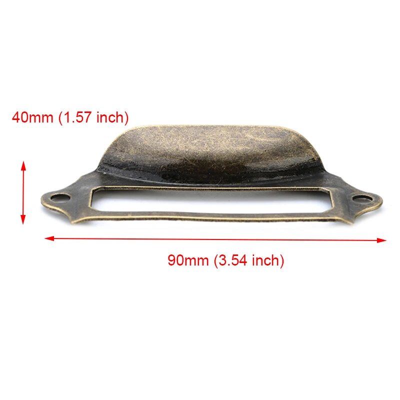 Металлические ручки NAIERDI, антикварные, бронзовые, 10 шт. 90x40mm