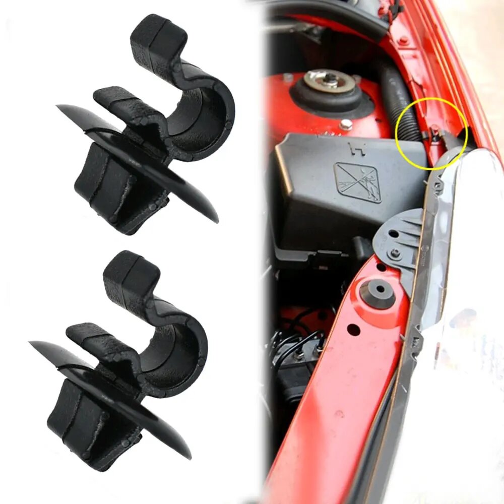 2 шт, клипса-держатель для капота автомобиля Citroen C2, C3, C4, C5, AX, Berlingo, B9