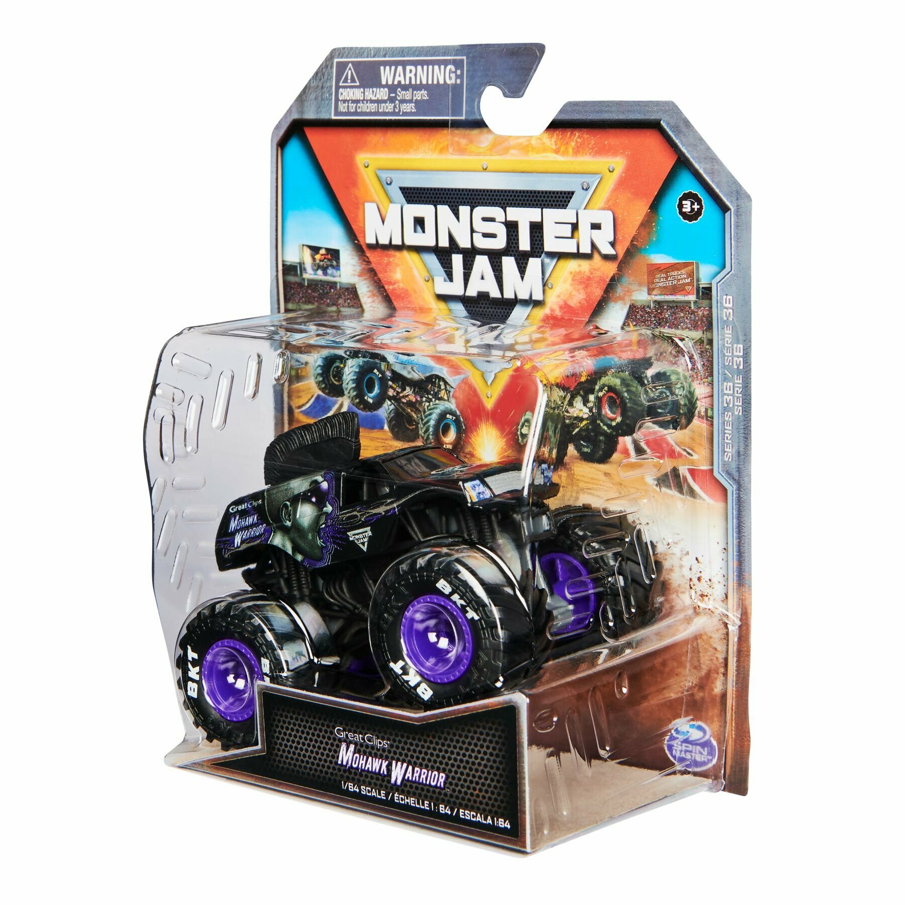 Машинка Spin Master Monster Jam Монстр Трак Мультяшный Aвтомобиль Mohawk Warrior