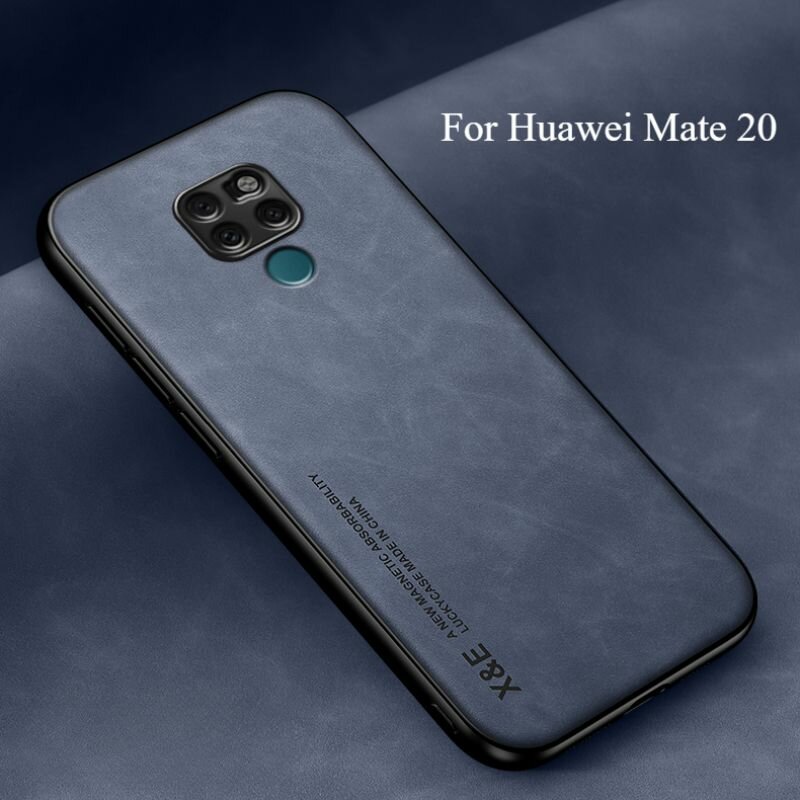 FASNYA Кожаный чехол на Huawei Mate 20 (Хуавей Мате 20) с защитой камеры противоударный, ля магнитного авто-держателя