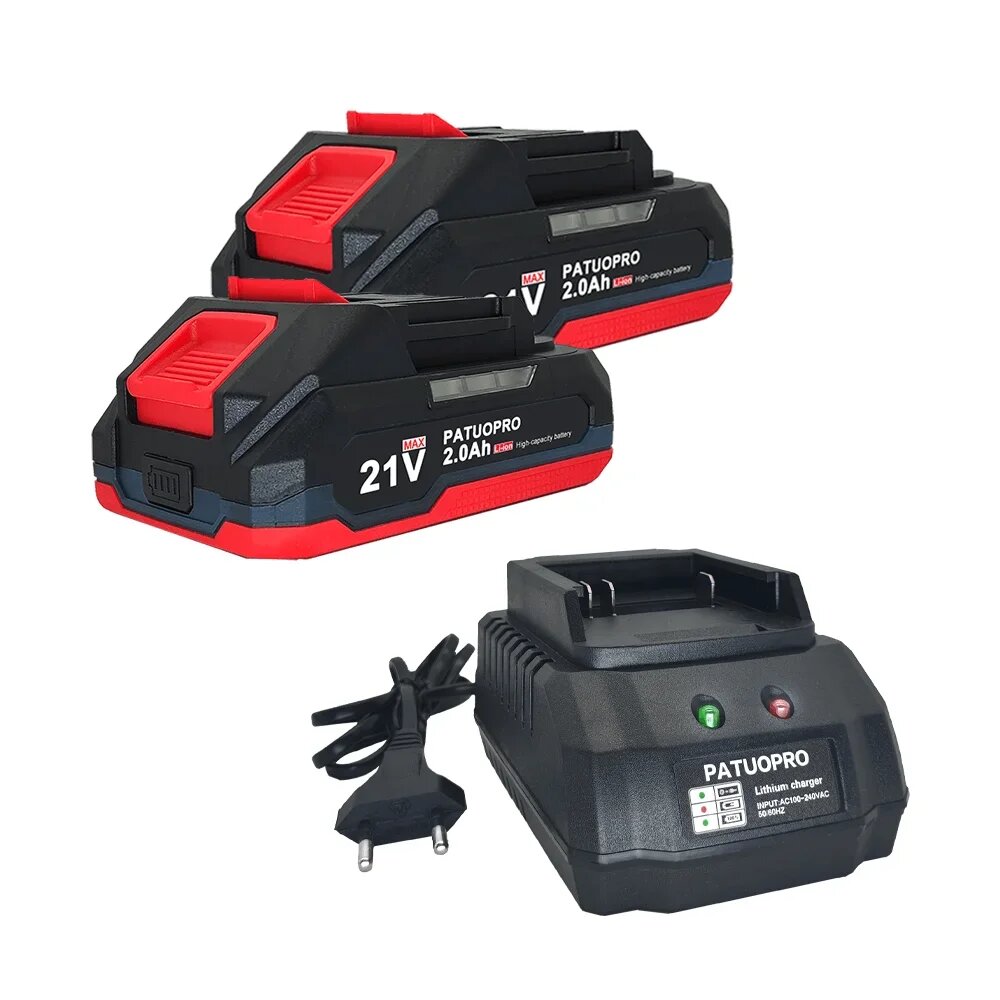 Литиевая батарея PATUOPRO для Makita 18В 2.0/4.0/6.0 Ач 2-2.0Ah And Charger