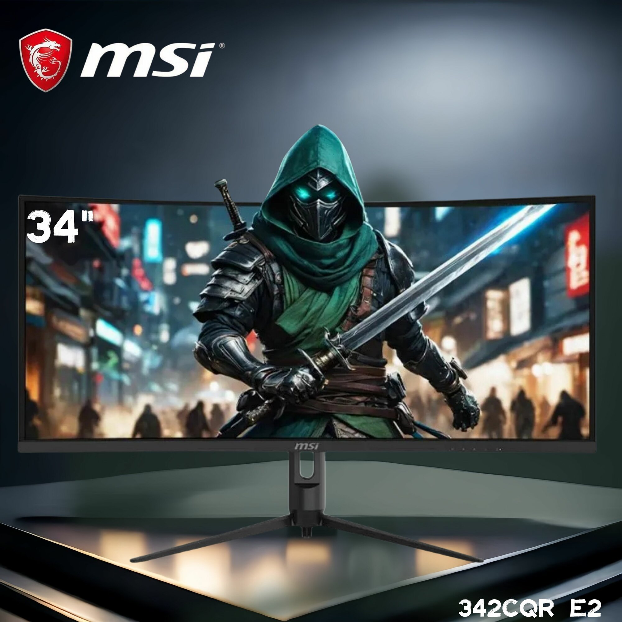 MSI 34" Монитор MSI 342CQR E2, черный