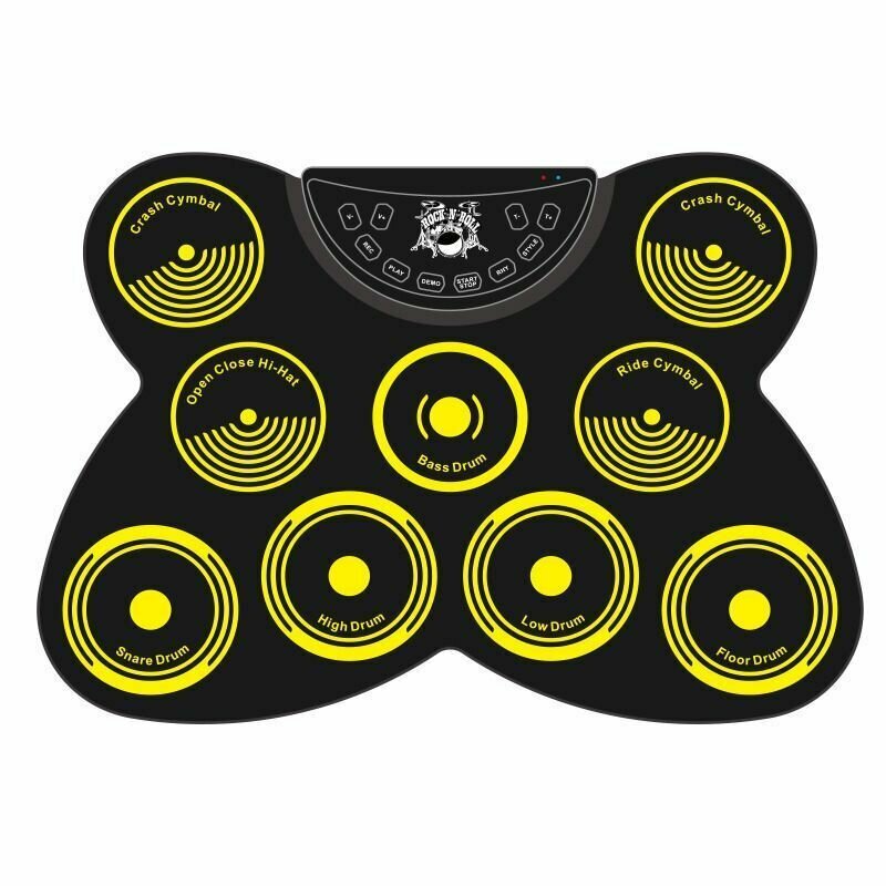 Гибкая ударная установка барабаны электронные с педалями и динамиками