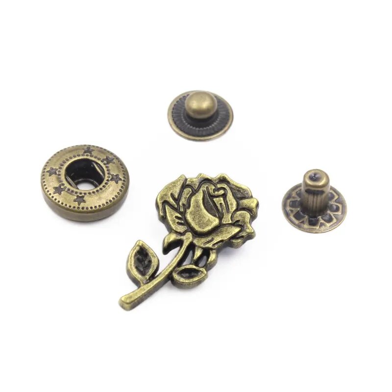 Заклепки декоративные с розой, цвет D-14, 4PCS-LOT