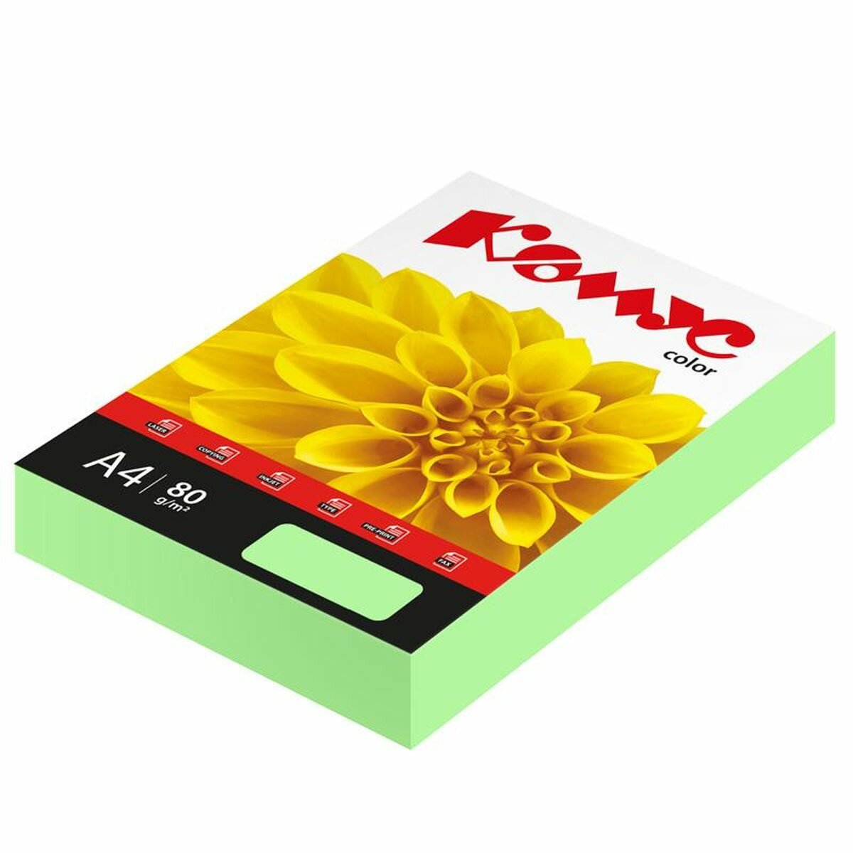 Бумага цветная А4 Комус Color, лагуна пастель, 80 г/кв. м, 500 листов (619950)