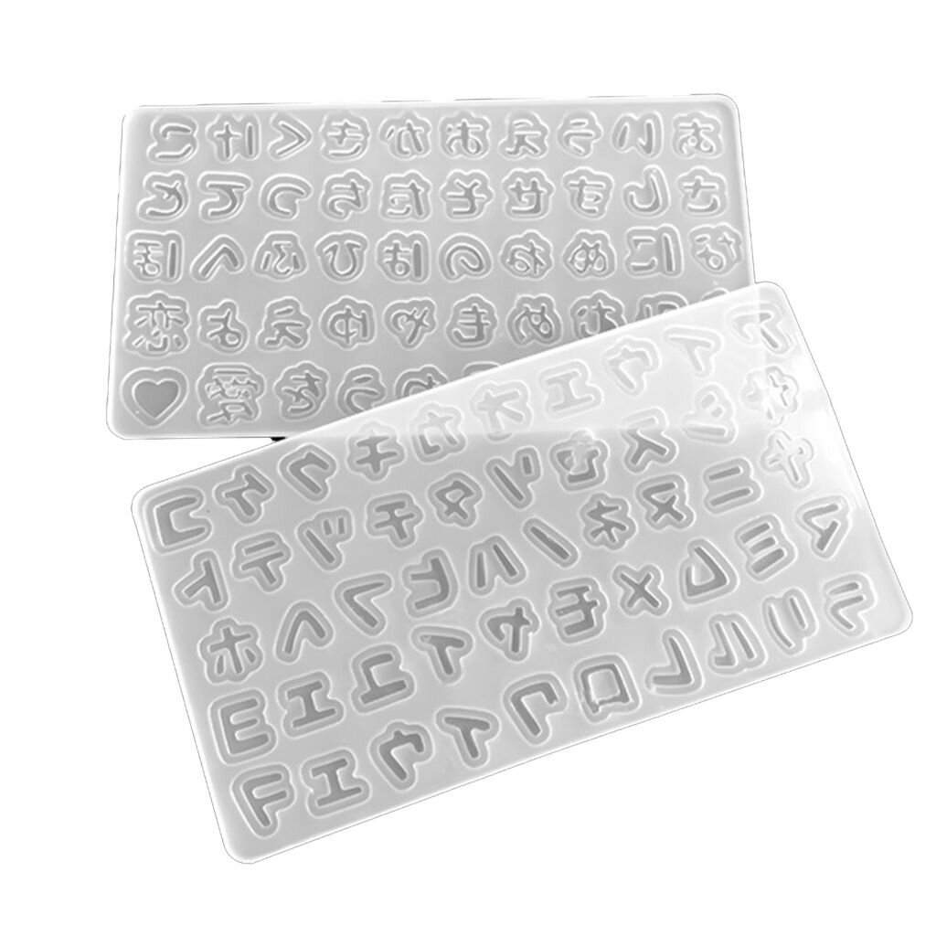 2 штуки декоративной силиконовой формы goka с японскими иероглифами из эпоксидной смолы "сделай сам"-комбинация