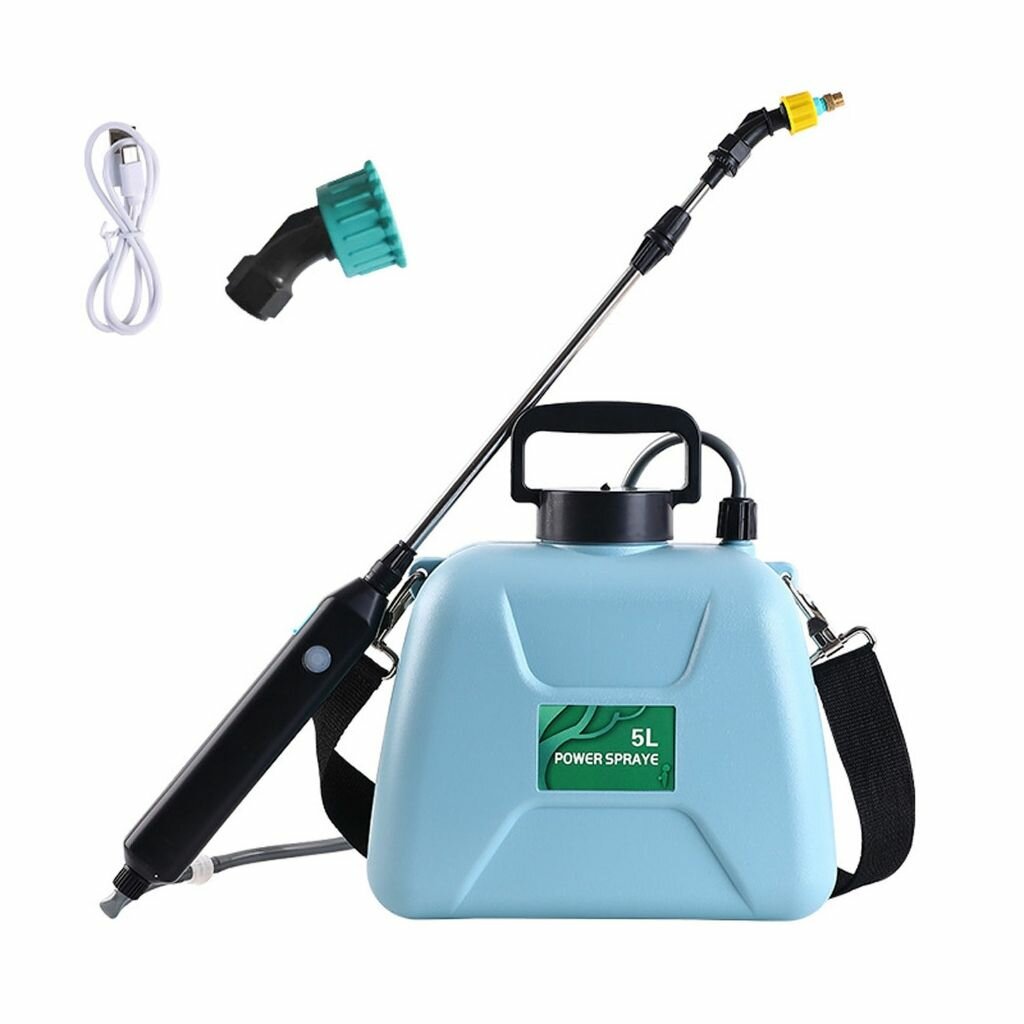 Электрическая лейка-опрыскиватель для сада-синий 5л