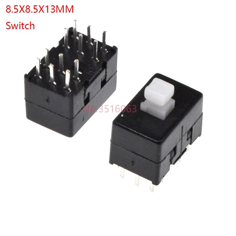 Мини-переключатели ALINSIN, 12 контактов, 10 шт, self-locking